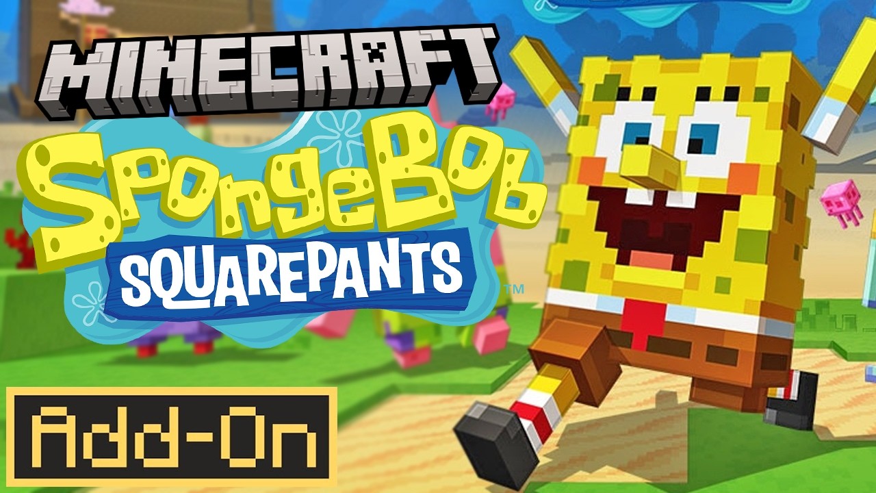 Minecraft SpongeBob Addon DLC - All Characters & Structures in-depth Showcase!