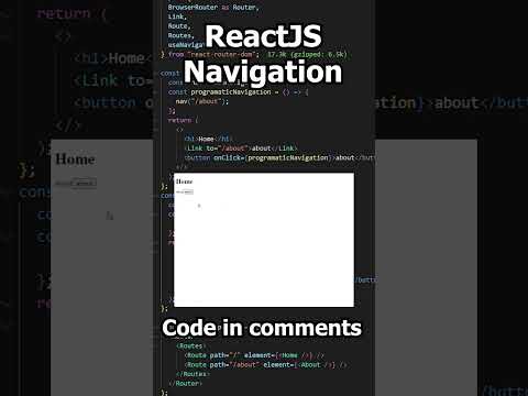 Programmatically Navigate Using React Router #javascript #reactjs #router