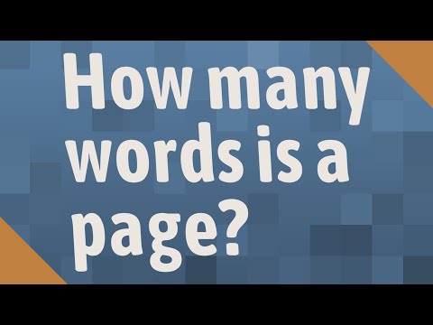 How many words is a page?