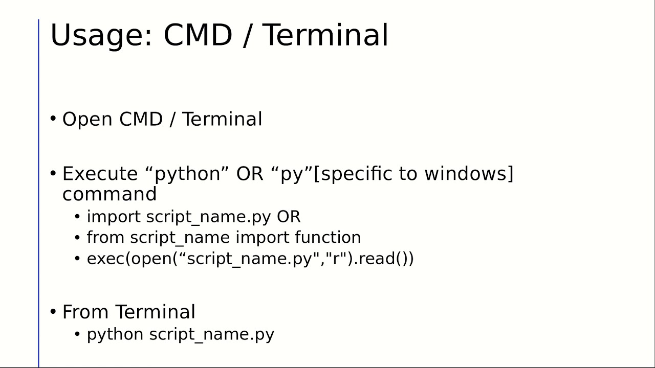 Run Python Scripts from Terminal / CMD  #3