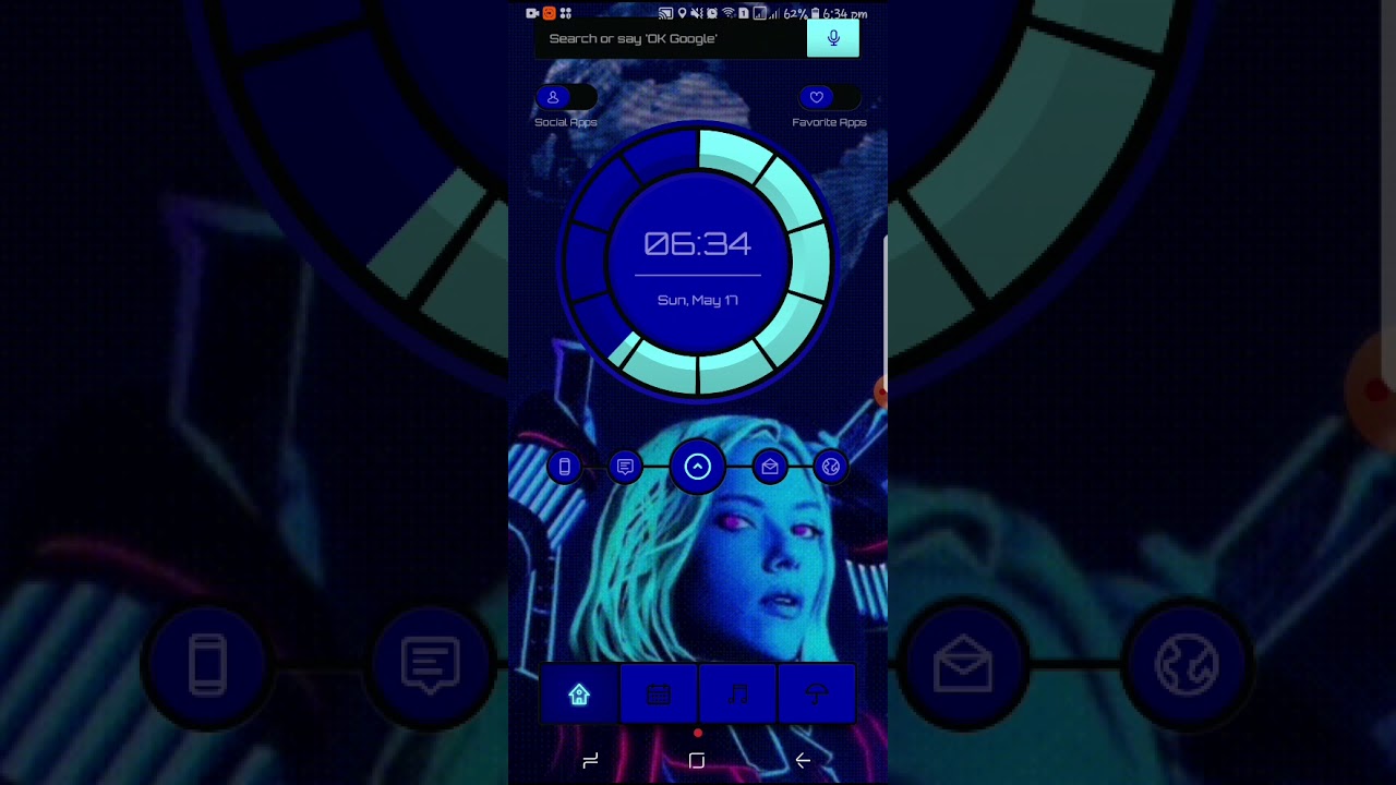 KLWP theme with animated wallpaper