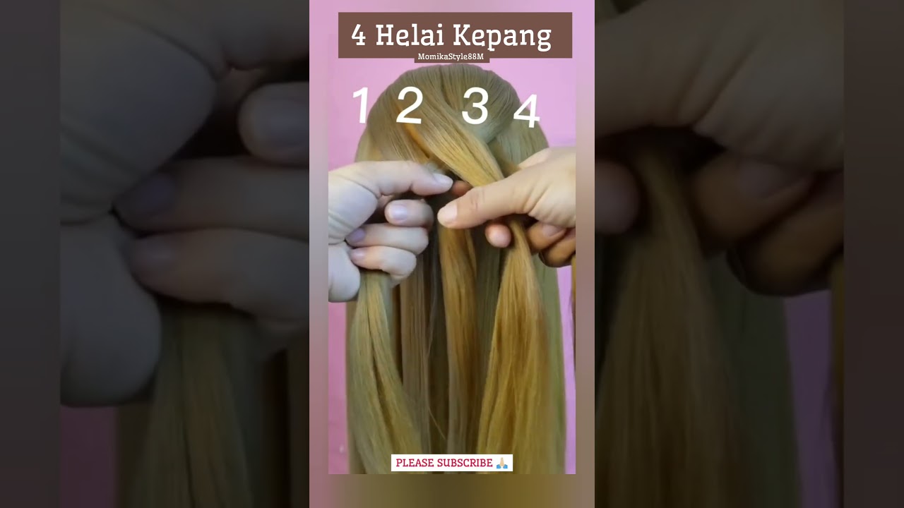 ✨4 Strands Braid✨ Beautiful Hairstyle for Girls || Hairstyle  Ideas & Tutorial #hairstyle #braids