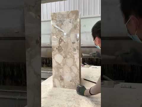 Natural Kunis Breccia Marble Square Plinth Side Table. #naturalmarble #sidetable #marbletable