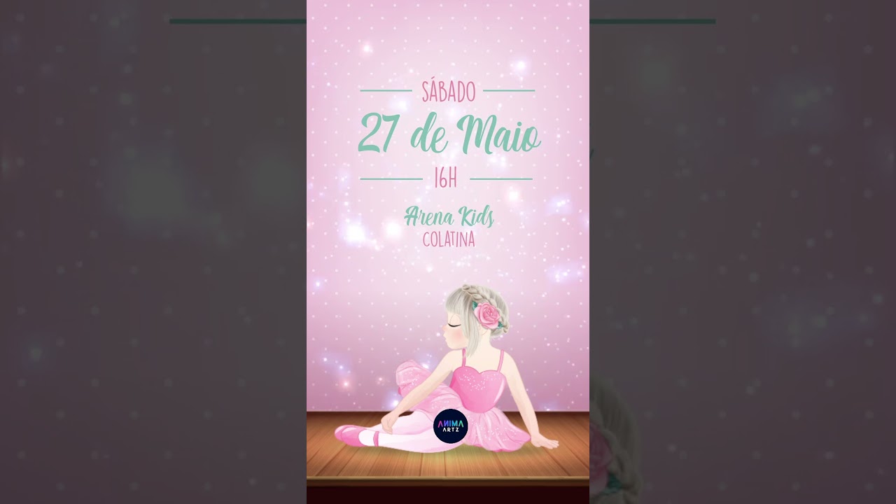 CONVITE ANIMADO BAILARINA PALCO