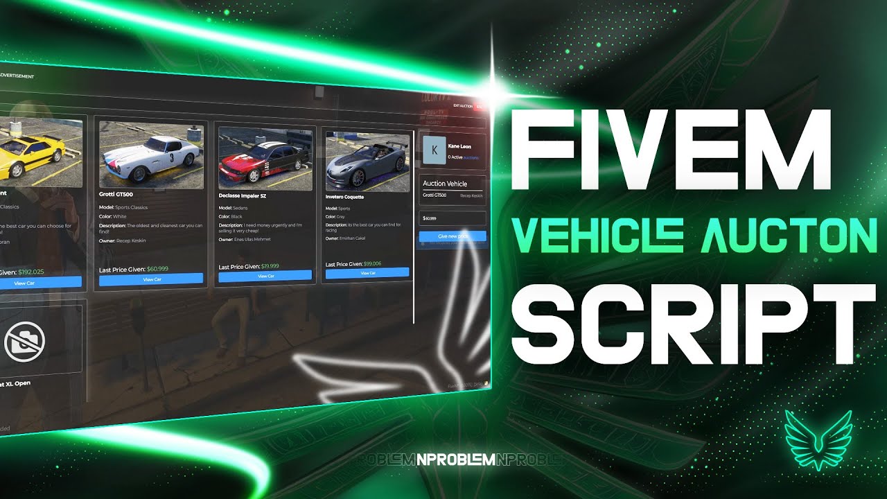 FiveM Vehicle Auction Script [QBCORE, ESX]