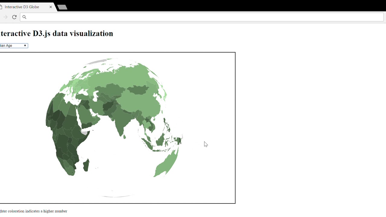 D3.js Data Visualization with an Interactive Globe
