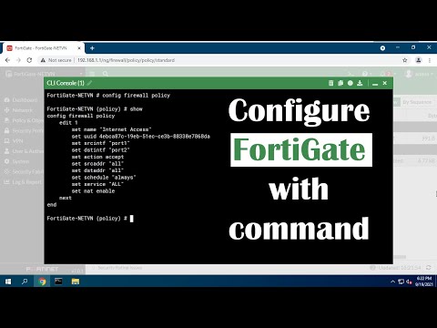 How to configure the basic Fortigate using the command