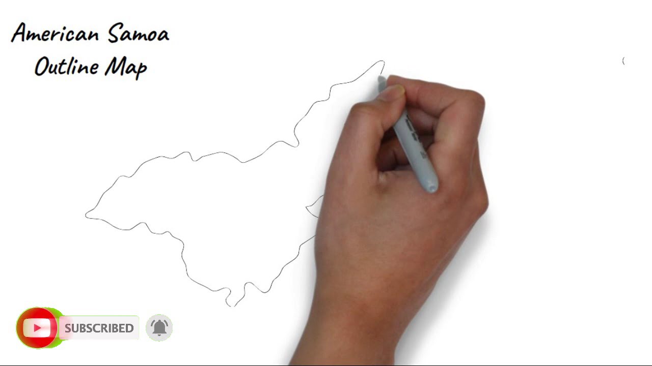 American Samoa (US) Outline Map / How to Draw American Samoa Map