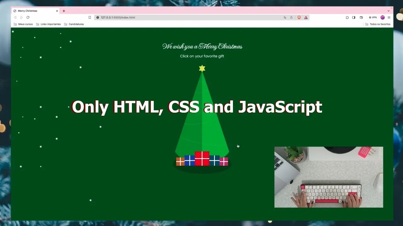 Christmas tree built with HTML, CSS and JavaScript   | ASMR