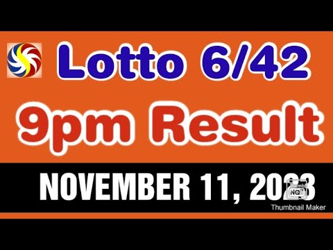 LOTTO 6/42 RESULT TODAY NOVEMBER 11, 2023 9PM DRAW PCSO LOTTO 6/42