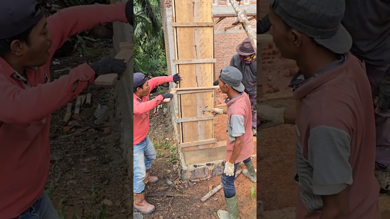 perfect trick in installing cast column pillars..