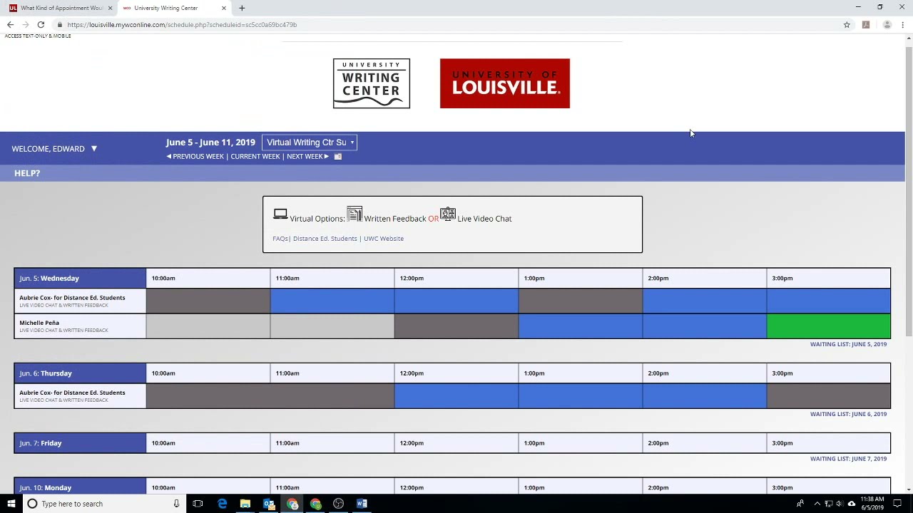 Virtual Writing Center