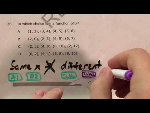 NC 8th Grade Math Released question 26 (released 2018 - 2019)