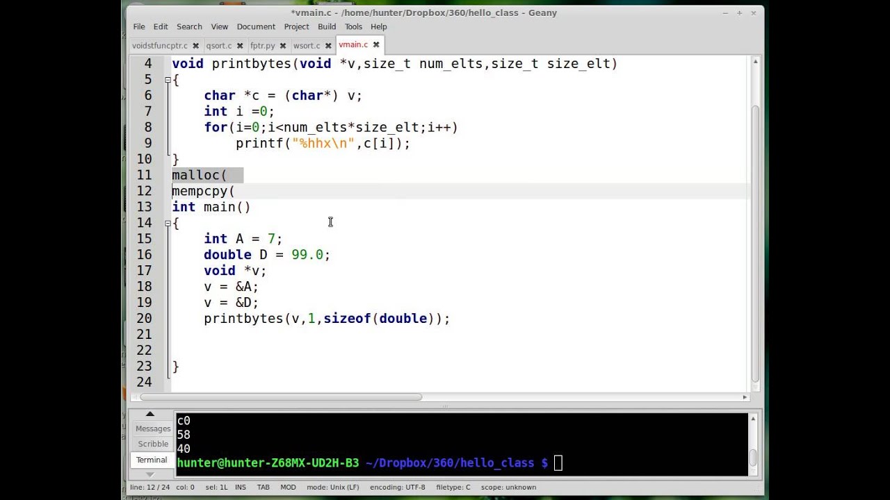Void Pointers! C Tutorial 18