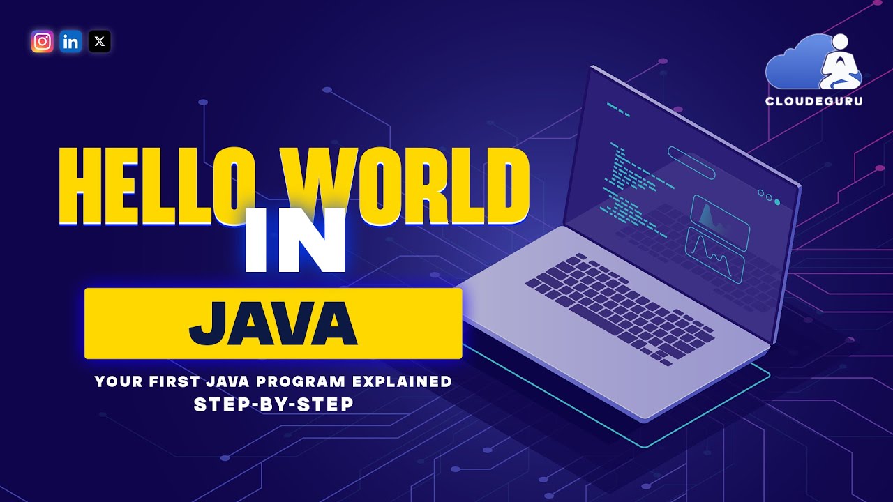 Hello World in Java | Your First Java Program Explained Step-by-Step