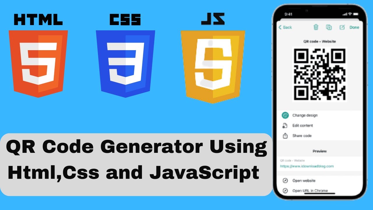 QR Code Generator Using Html, CSS and JavaScript || how to make a QR Code generator project