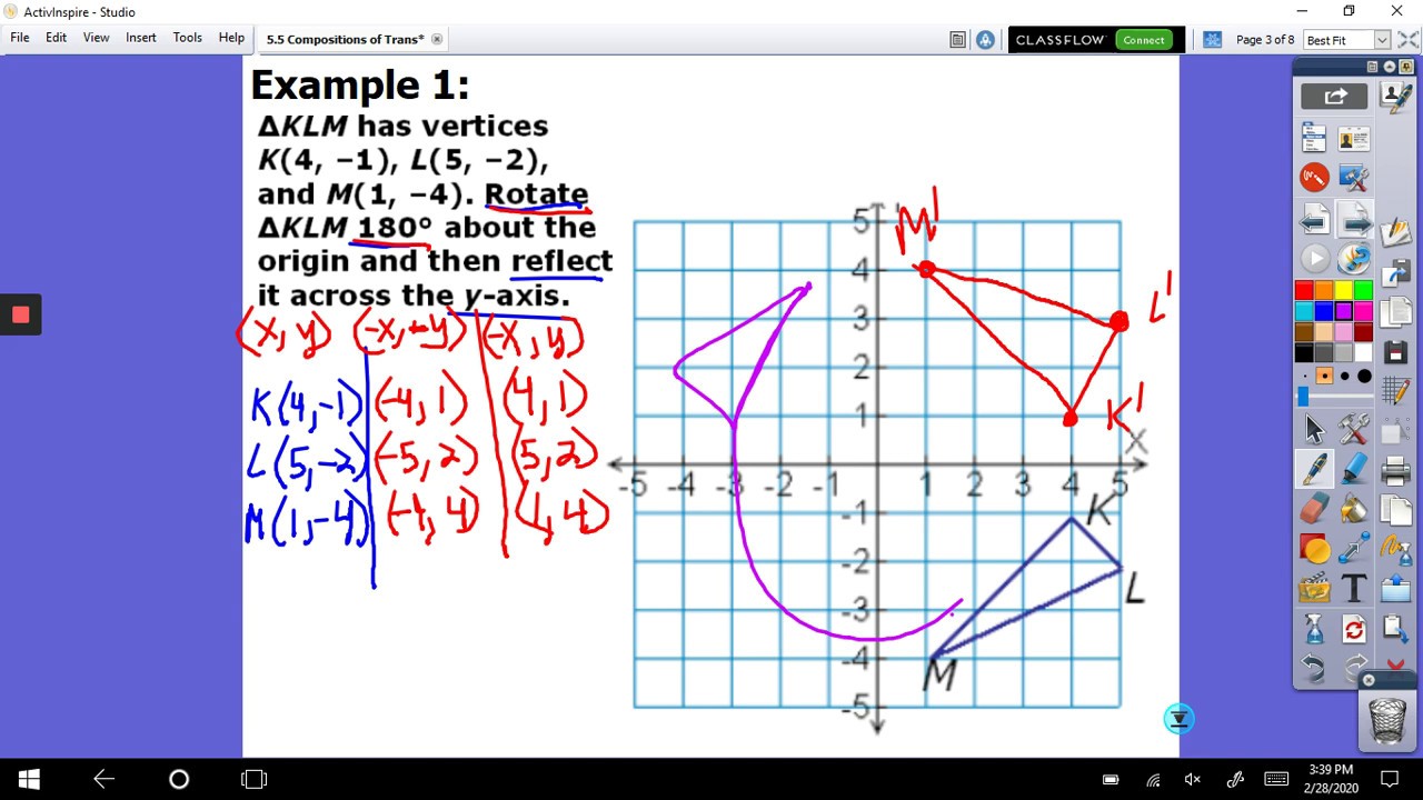 Composition of Transformations Lesson and Khan HW