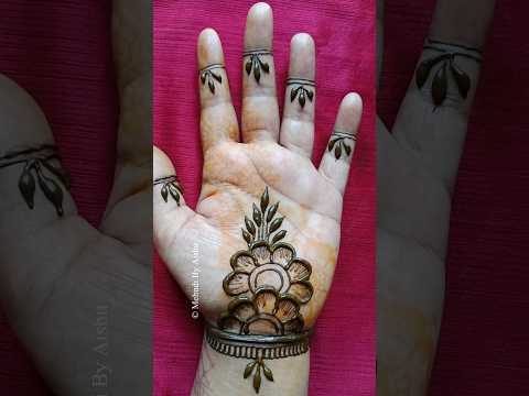 Simple mehndi design front hand #shorts #mehndi #mehndidesign #mehandi