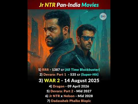 Jr NTR Pan India Movies Box Office Collection & Release Date #jrntr #ntr #telugu #hrithikroshan #rrr