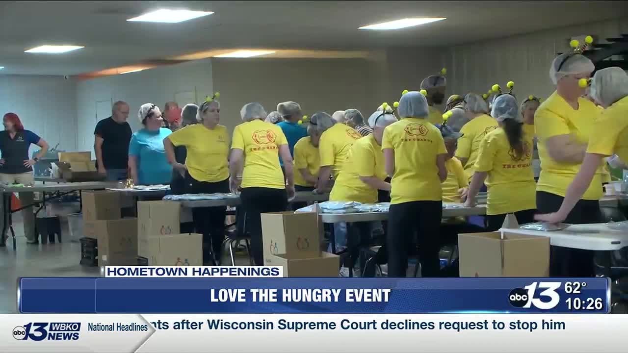 Love the Hungry volunteers package food for families all over the world