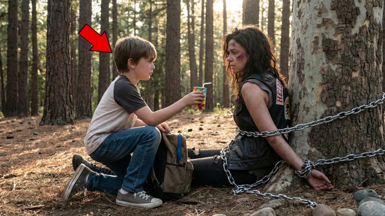 A young boy spotted the wife of a Hells Angel chained to a tree – what ...