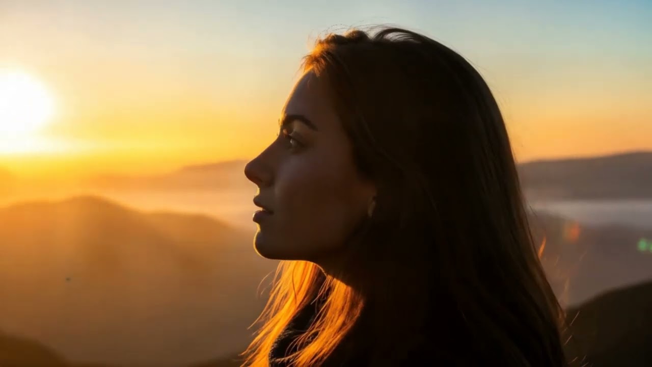 AI Generated Girl Walking in Beautiful Mountain Scenery | Relaxing Nature AI 📷📸