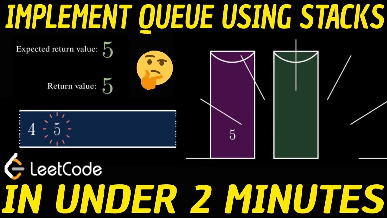 Leetcode Q232: Implement Queue Using Stacks Solution VISUALIZED