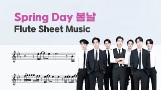 BTS - Spring Day 봄날 (Flute Sheet Music) by sonye flute Partition musicale