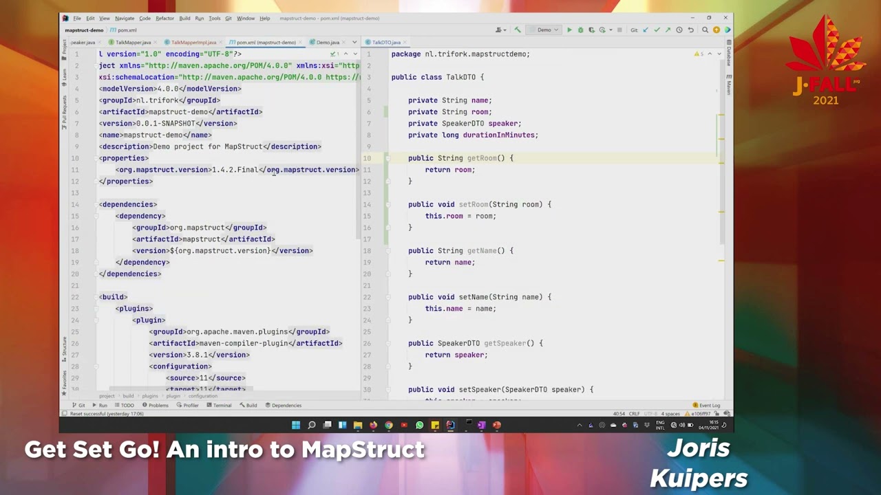 J-Fall 2021: Joris Kuipers - Get Set Go! An intro to MapStruct