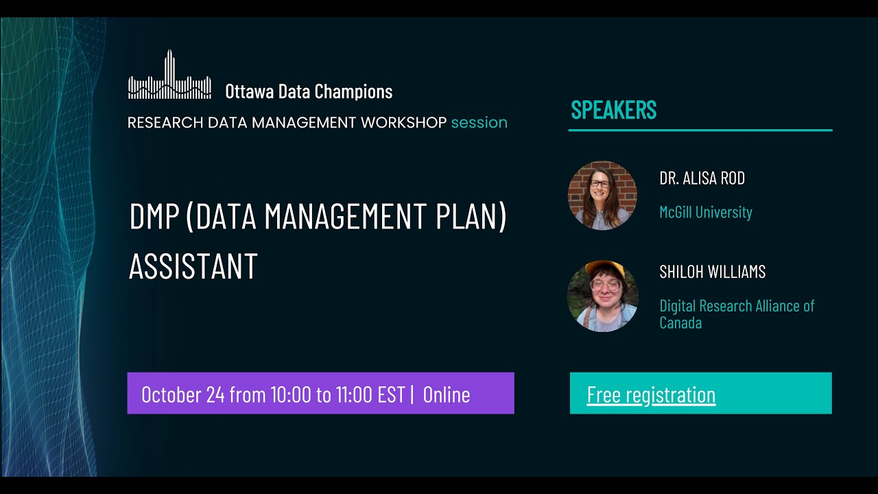 RDM Workshop series - DMP Assistant