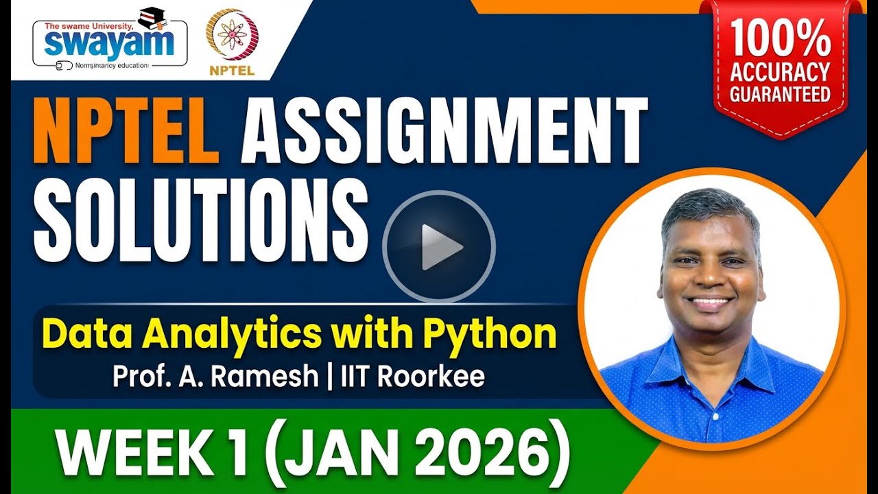 NPTEL Data Analytics with Python Week 1 Assignment Solution Jan 2026 | 100% Accurate