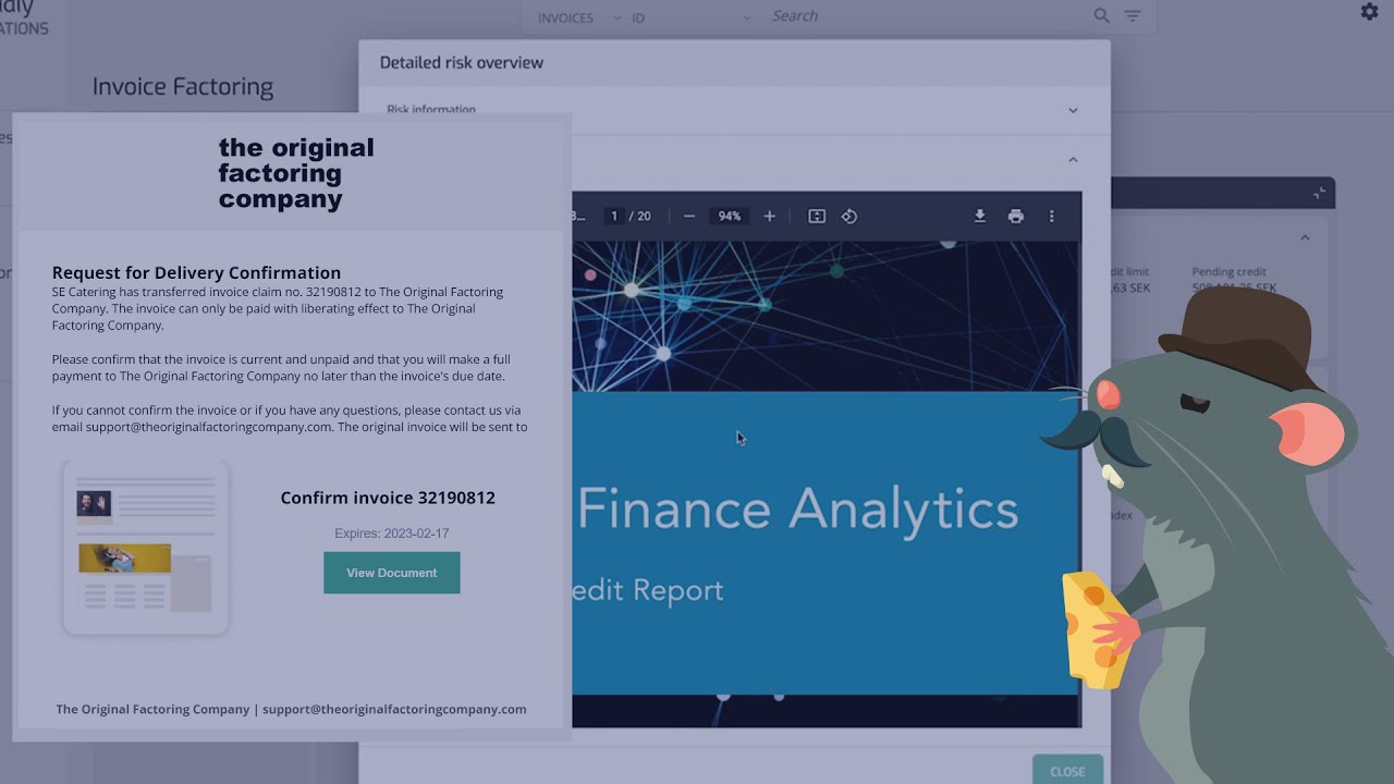 A Factoring Feature update from Quiddly and our Factoring Management System