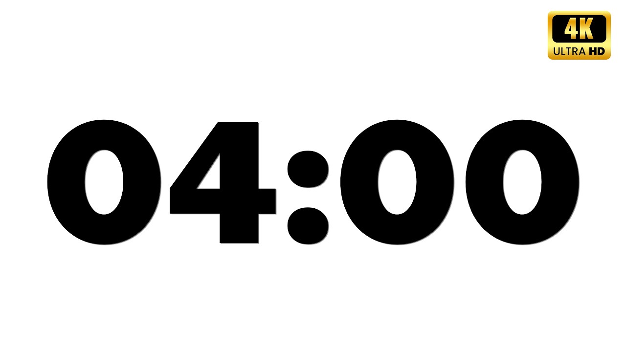 4 Minute Timer | Simple Countdown for Quick Tasks, Focus & Short Breaks