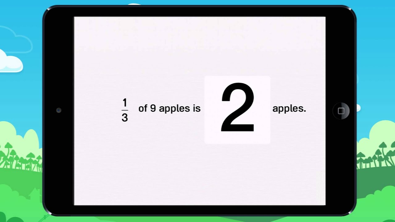 Solving problems with fractions using full sentences. Example 2
