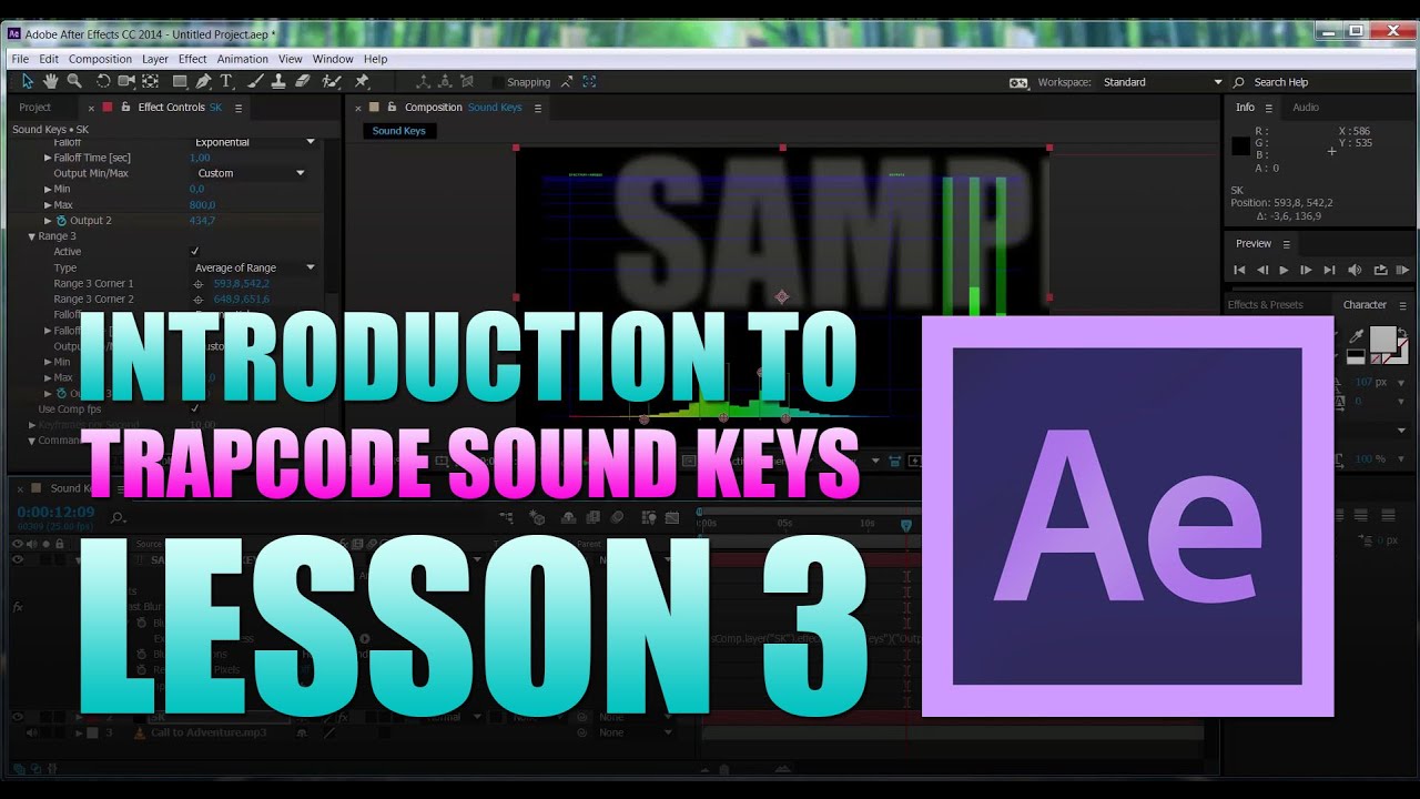 Sound Keys Lesson 3 - Tutorial to Trapcode plugin for AE
