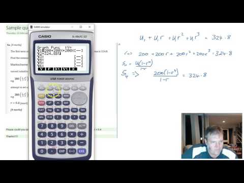 Geometric sequence sum - Calculator question