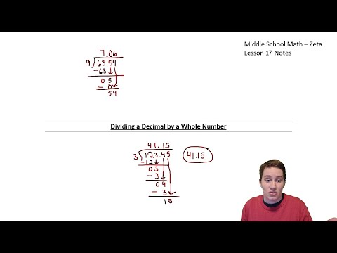 KStevMath - Math U See Zeta - Dividing a Decimal by a Whole Number - Lesson 17