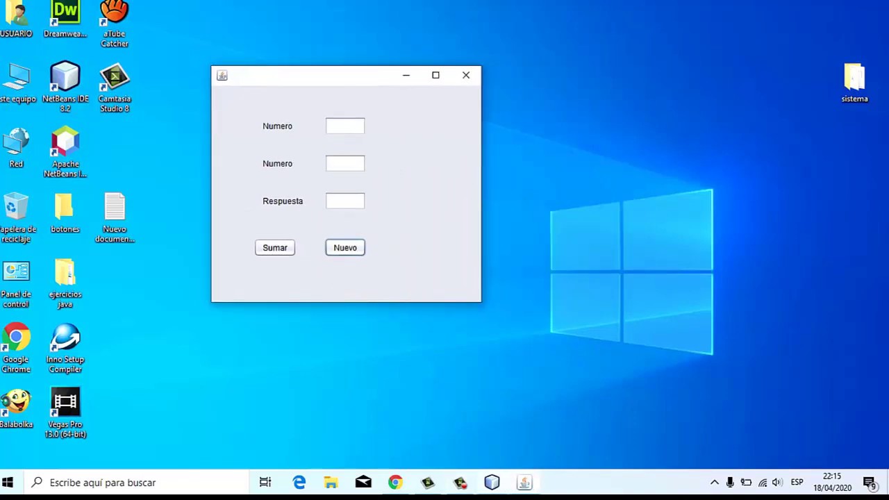 LA SUMA DE DOS NUMEROS EN JAVA ,CON FORMULARIO EN  NetBeans