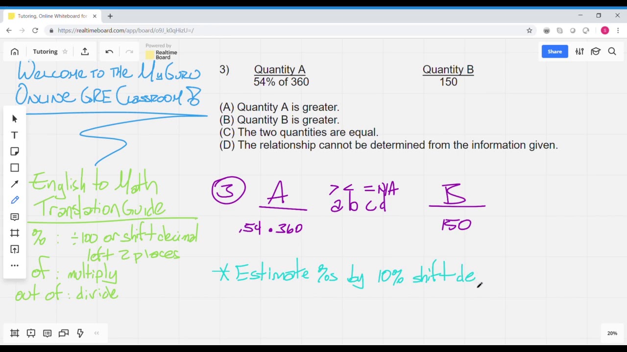 Estimating GRE Problems & Using Logic to Solve GRE Quantitative Comparisons | MyGuru Tutoring