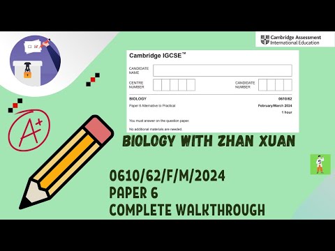 IGCSE Biology (0610) - 0610/62/F/M/24 | Feb/March 2024 Paper 62 (Extended)