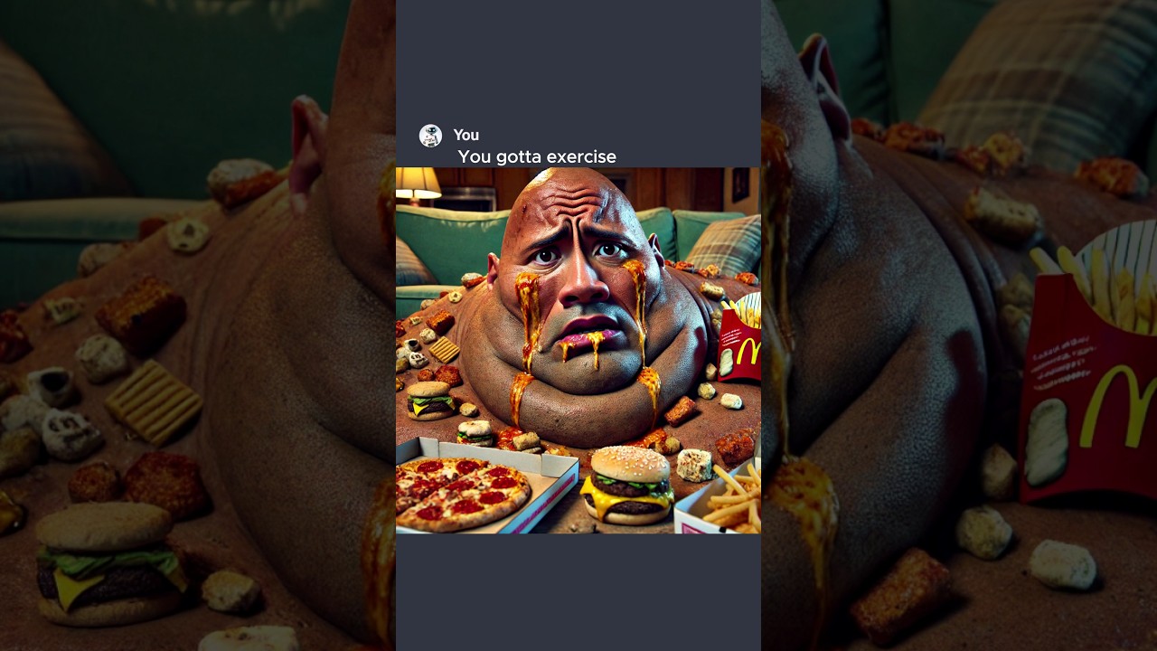 Dwayne Does Exercise 🍗 (Ai Edition) #ai #chatgpt #memes