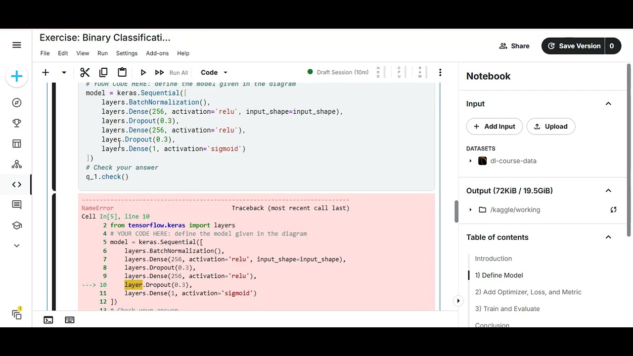 Kaggle Walkthrough: Binary Classification