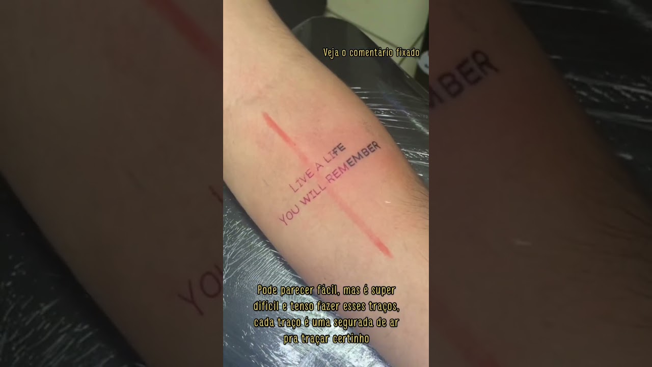 Time lapse dessa tattoo - frase #tattoo #tatuagem #ideiascriativas