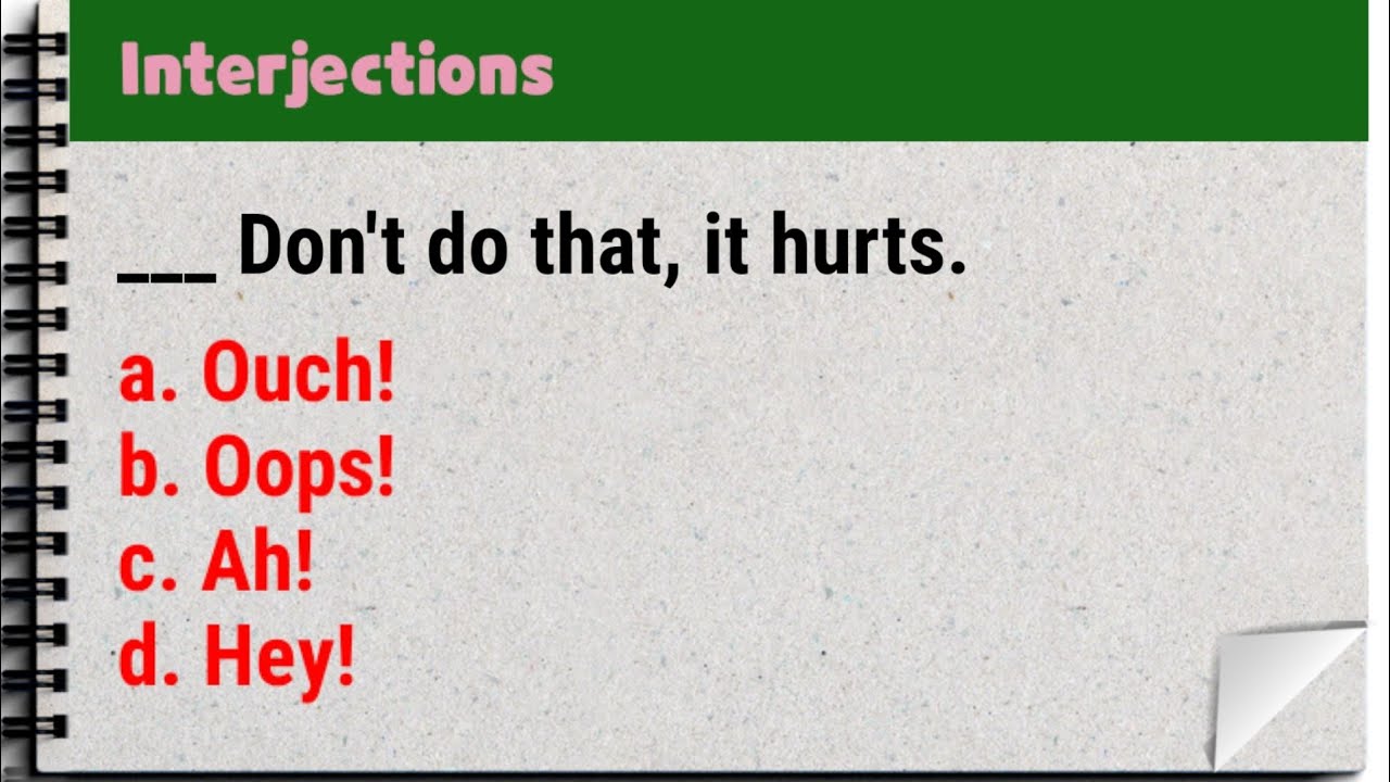 Interjections || quiz