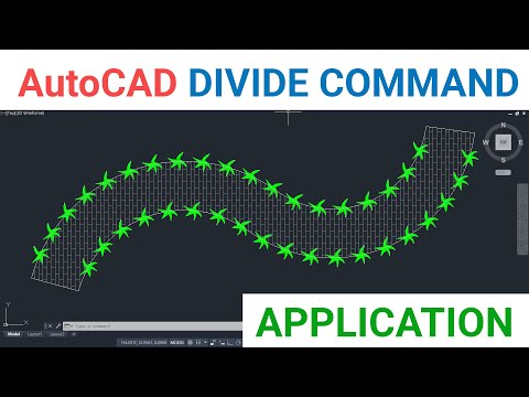 CREATE PLANTS ALONG PATH WAY | AutoCAD DIVIDE COMMAND