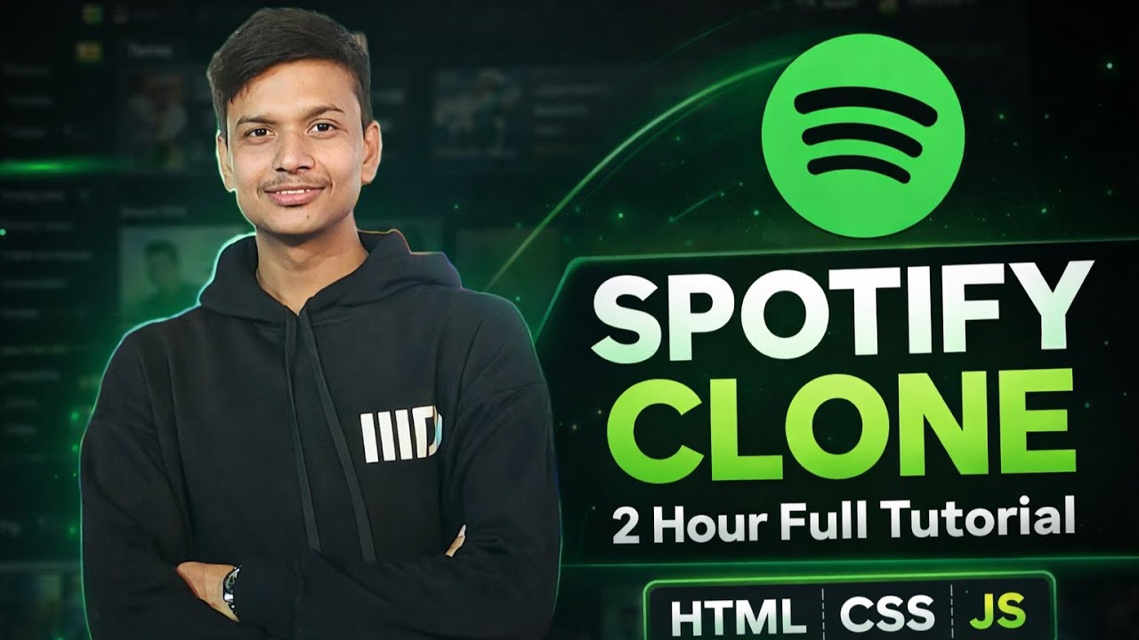 Spotify Clone Website from Scratch | HTML CSS JS | Full 2 Hour Tutorial