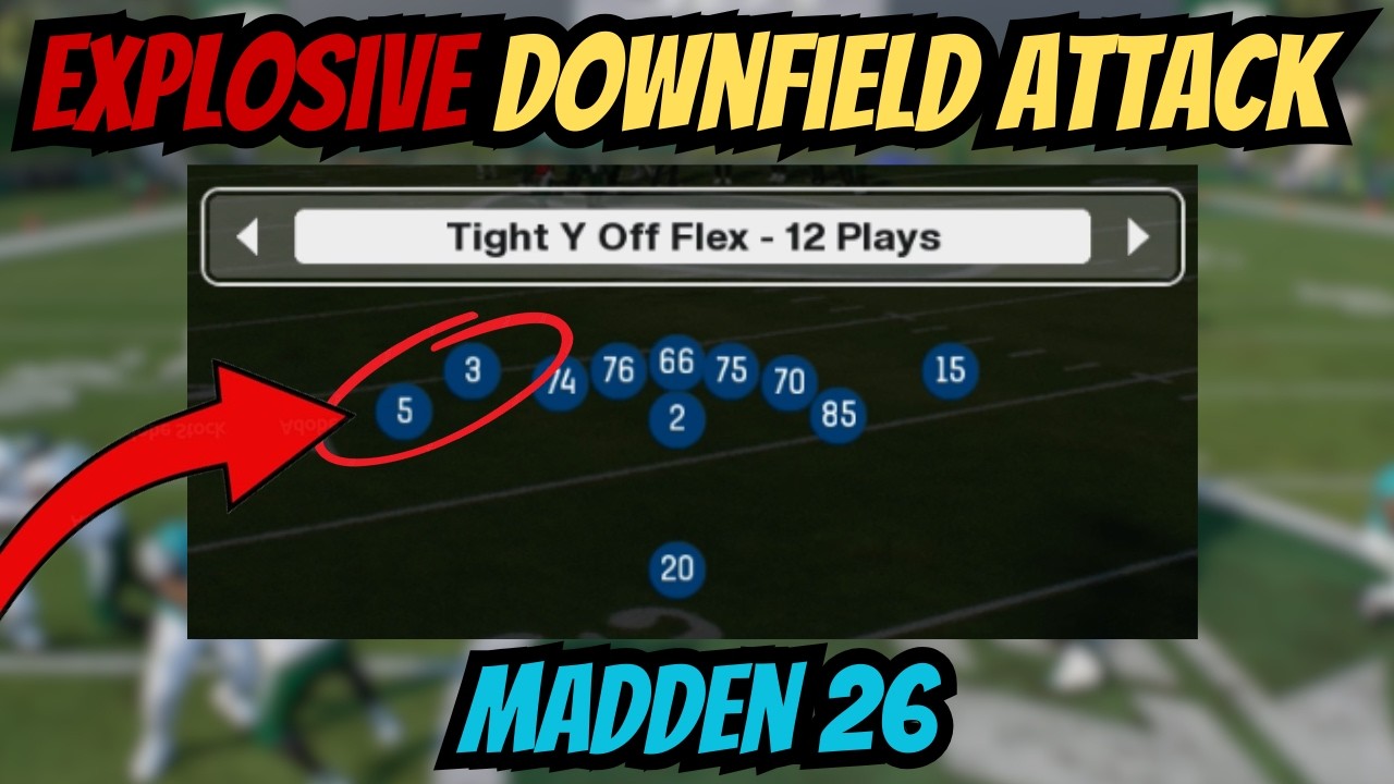 EXPLOSIVE UNDER CENTER OFFENSE! Singleback Tight Y Off Flex Mini Scheme | Madden 26 Tips & Tricks