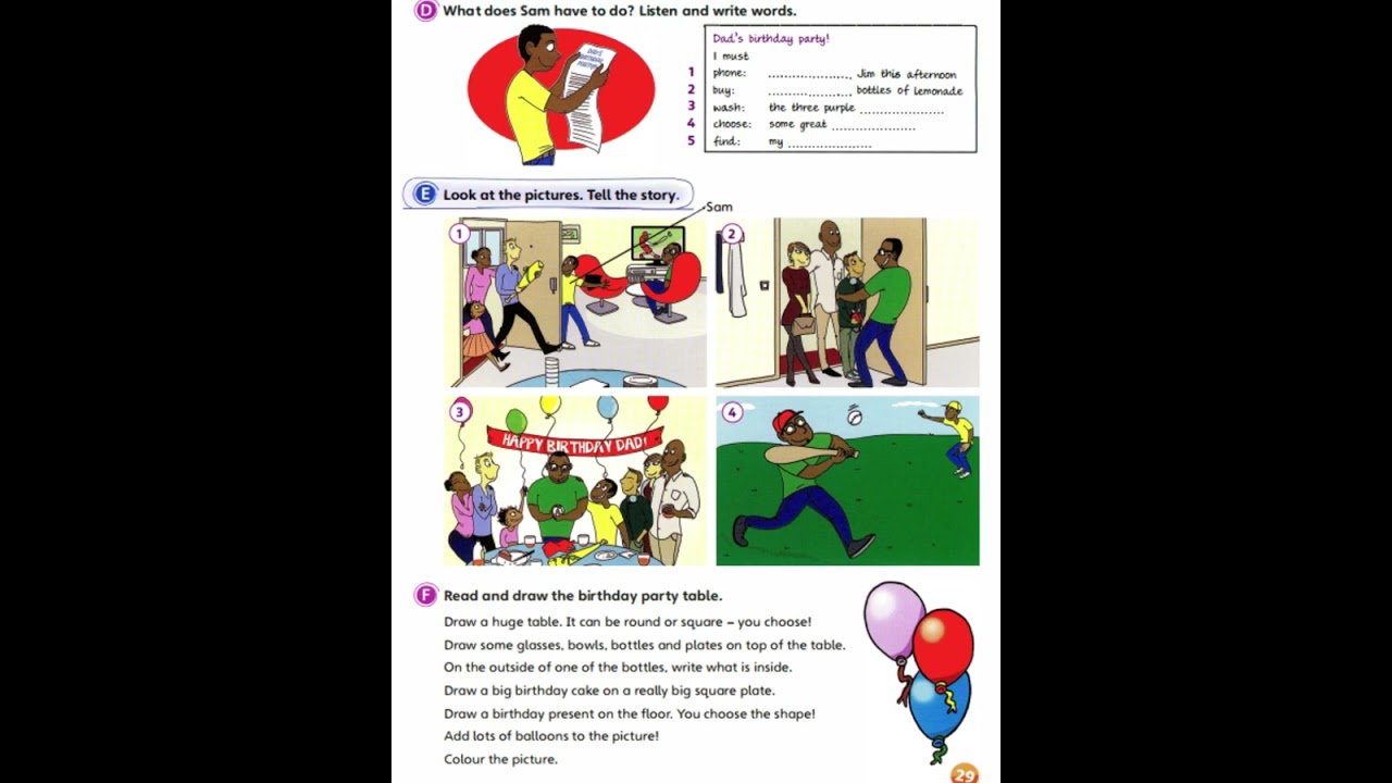 Fun for Movers 4th Edition -  Unit12: Party things (Section D) - Page 29