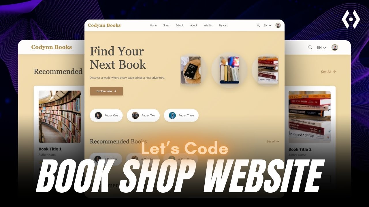 Build a Book Shop Website Using HTML, CSS & JavaScript | Frontend Project for Beginners 2025