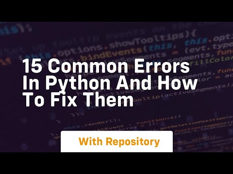 15 common errors in python and how to fix them
